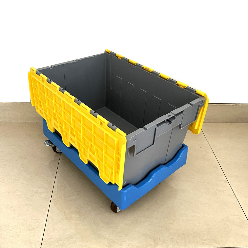 Convenient PP Plastic Storage Bin Container with Hinged Lid and ...
